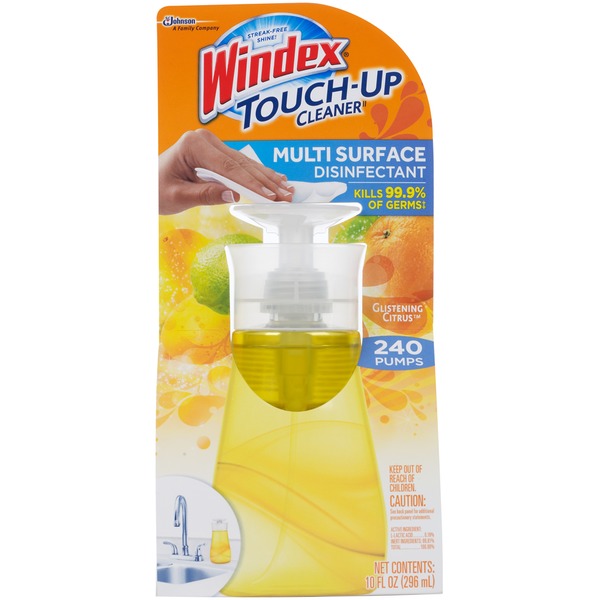 Windex Touch-Up Cleaner Glistening Citrus Multi-Surface Disinfectant ...