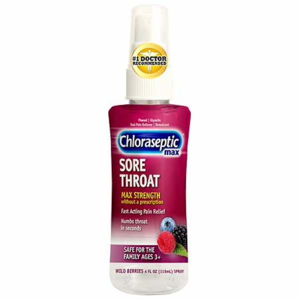 Walgreens Chloraseptic Sore Throat Spray Max Strength Wild Berries Same ...