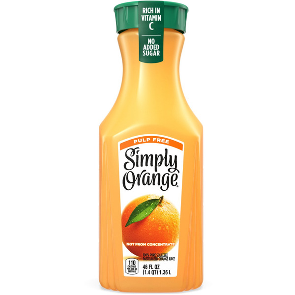 H-E-B Simply Orange Original Pulp Free Orange Juice Same-Day Delivery ...
