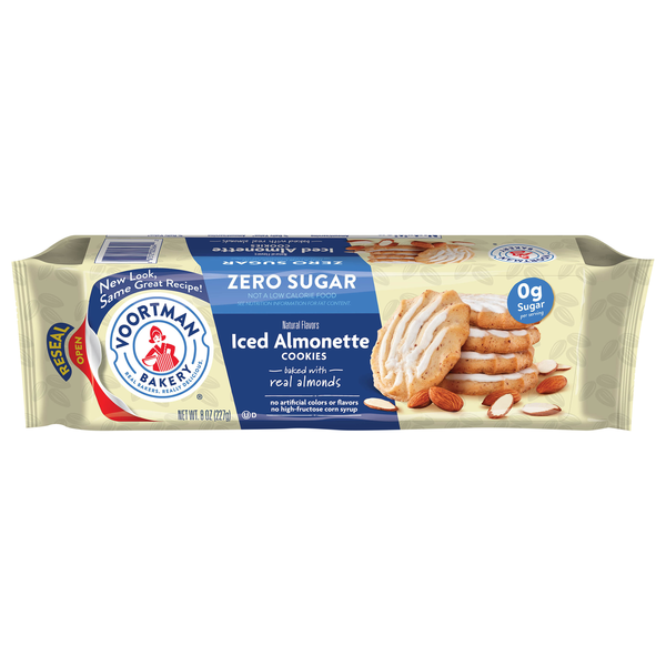 Food Lion Voortman Bakery Cookies, Zero Sugar, Iced Almonette Same-Day ...