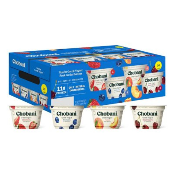 Chobani Yogurt, Nonfat, Greek, Assorted Fruit on the Bottom Same-Day ...