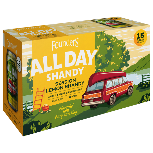 Founders Brewing Beer, Session Lemon Shandy, All Day Shandy, 15 Pack ...