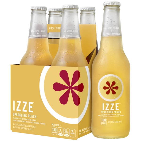 Izze Sparkling Peach Juice (12 fl oz) from Natural Grocers - Instacart