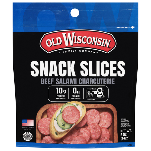 Old Wisconsin Snack Slices Beef Salami Charcuterie Same-Day Delivery or ...