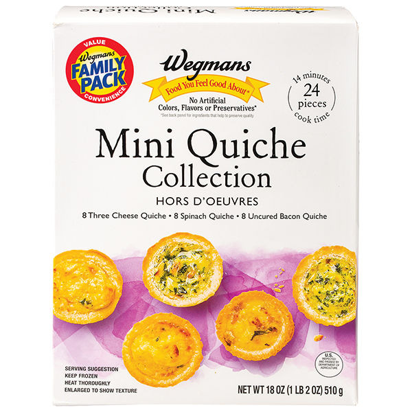 Wegmans Wegmans Mini Quiche Collection Hors D'Oeuvres, FAMILY PACK Same ...