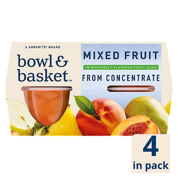 ShopRite Bowl & Basket Mixed Fruit In Naturally Flavored Fruit Juice 4 ...