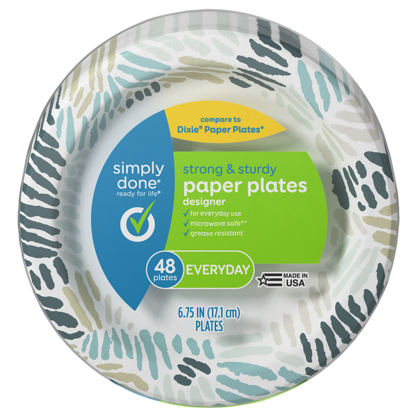 Simply Done 6-13/16" Designer Paper Plates Same-Day Delivery or Pickup ...