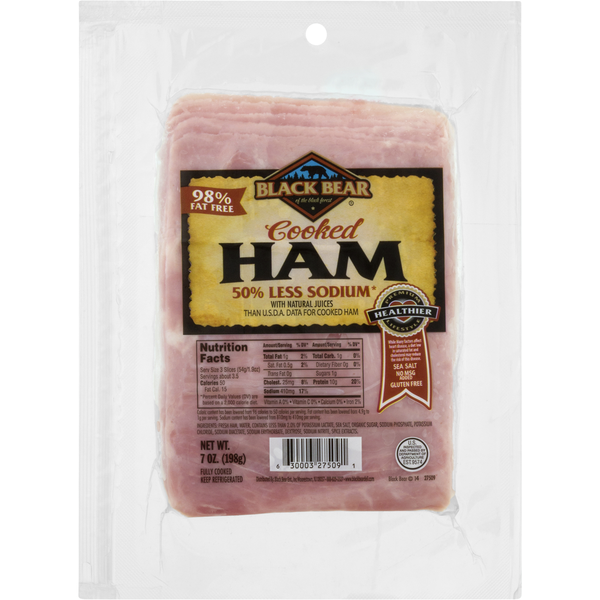 ShopRite Black Bear Cooked Ham, Pre-Sliced Same-Day Delivery | Instacart