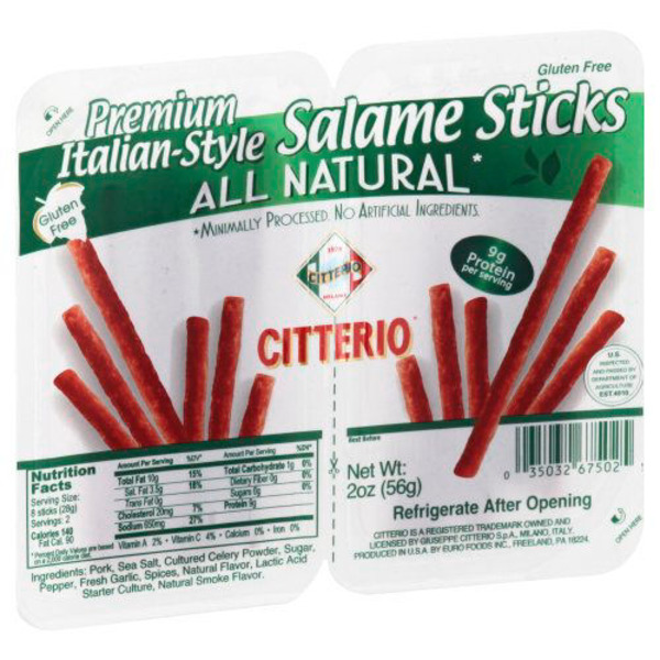 Wegmans Citterio USA Premium Italian Style Salame Sticks, All Natural ...