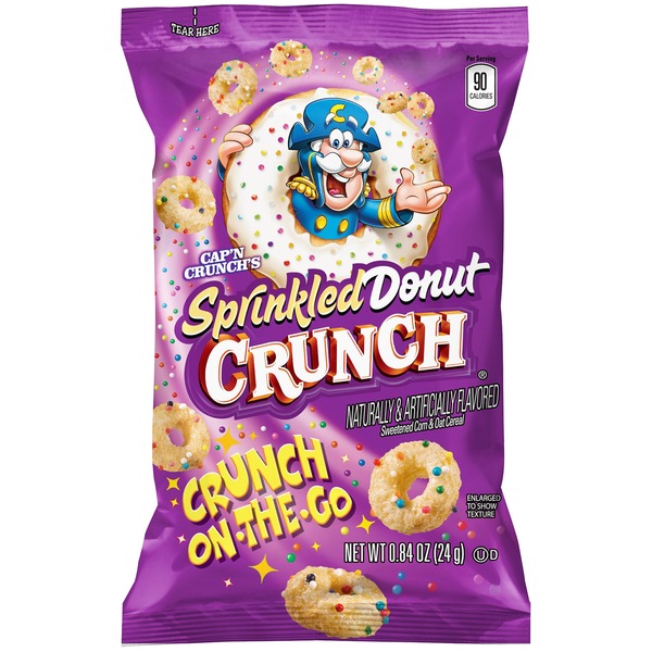 Cap'N Crunch Sprinkled Donut Cereal (0.84 oz) - Instacart