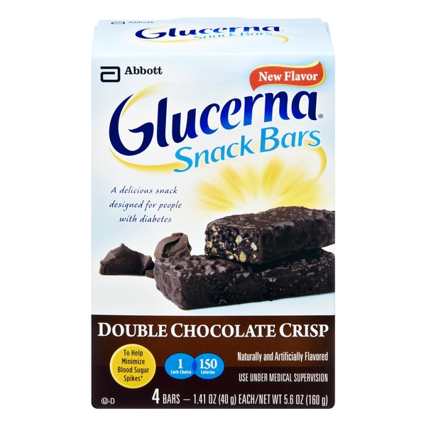 Glucerna Double Chocolate Crisp Snack Bars - 4 CT (5.6 oz) - Instacart