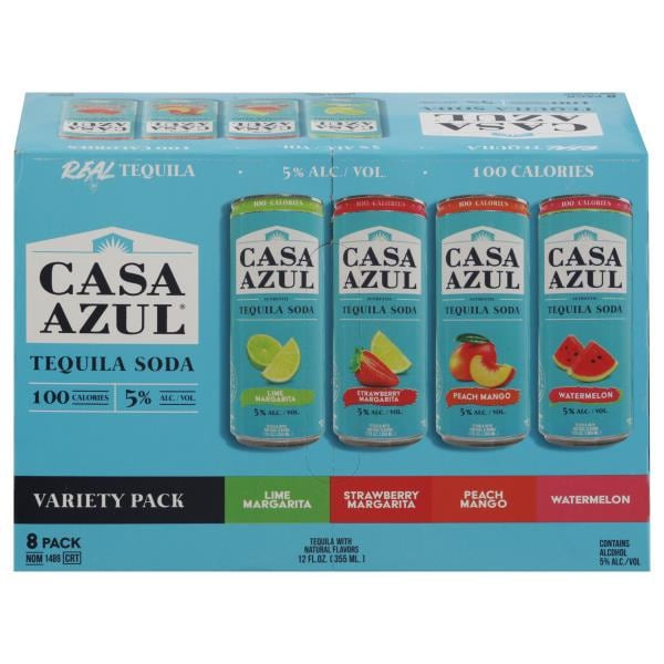 Casa Azul Tequila Soda, Variety Pack, 8 Pack Same-Day Delivery or ...