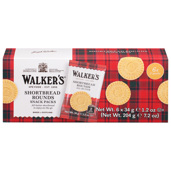 Walkers Shortbread Snack Pack Shortbread Rounds Same-Day Delivery or ...