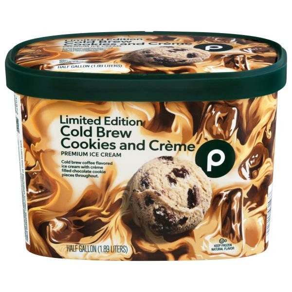 Publix Ice Cream, Cold Brew Cookies and Creme, Premium Same-Day ...