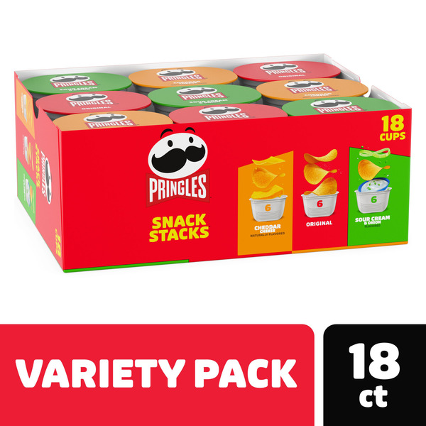 ShopRite Pringles Potato Crisps Chips Variety Pack, Lunch Snacks, 12.9 ...