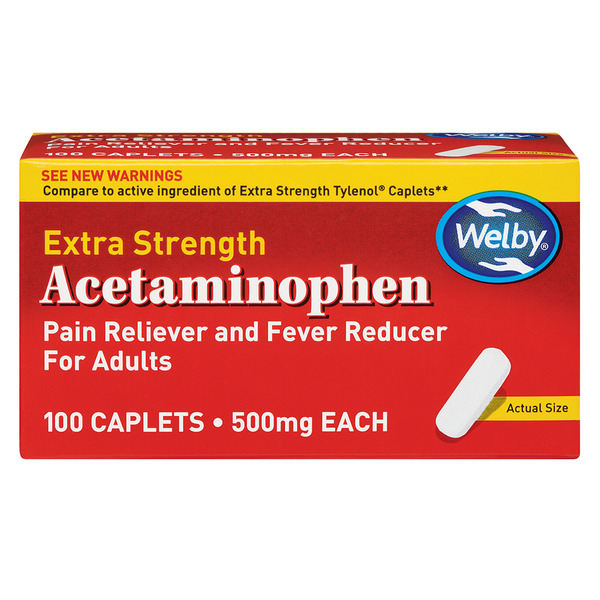 ALDI Welby 500mg Extra Strength Acetaminophen Caplets Same-Day Delivery ...