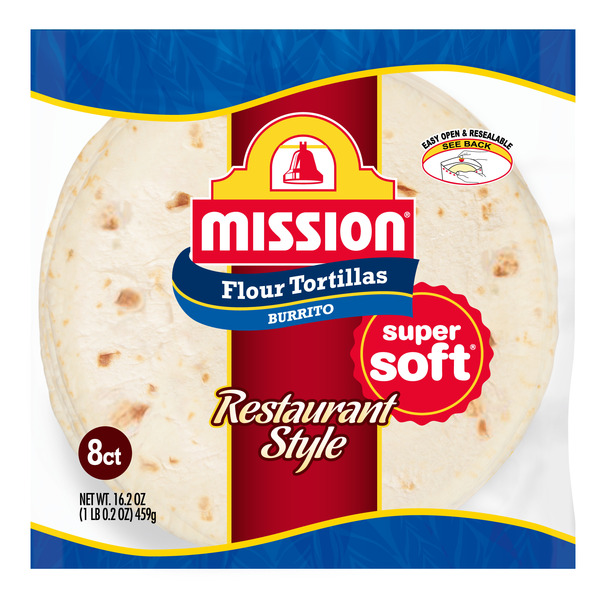 Mission Super Soft Restaurant Style Burrito Flour Tortillas Same-Day ...