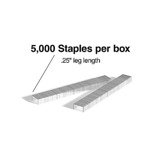 Staples Tru Red TR58092 1/4" Leg Length 5000 Staples Per Box Standard ...
