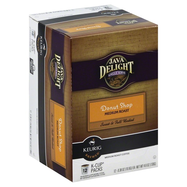 Java Delight Coffee, Medium Roast, Donut Shop, K-Cup Packs (12 each ...