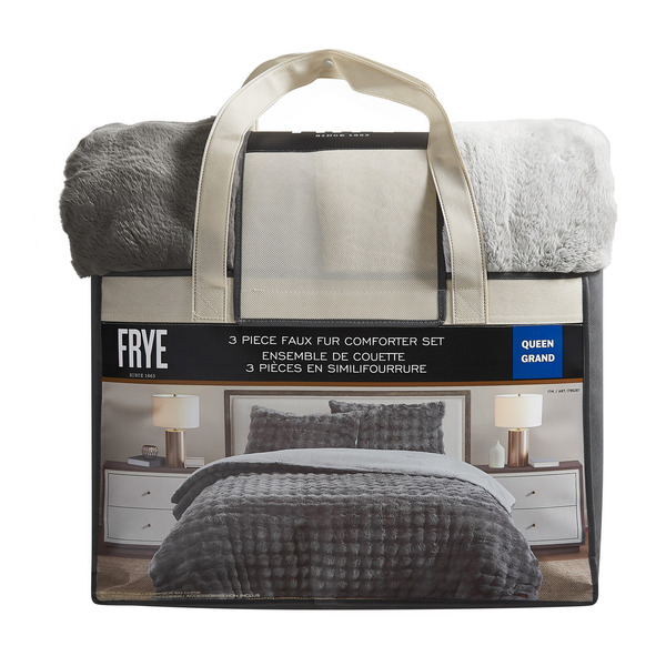 FRYE 3-piece Faux Fur Comforter Set Same-Day Delivery | Costco