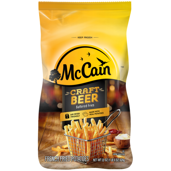 McCain Craft Beer Battered Fries, 22 oz (Frozen Potatoes) Same-Day ...