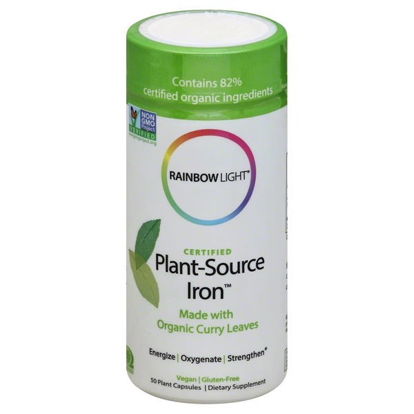 Rainbow Light Plant-Source Iron, Certified, Plant Capsules (50 each ...