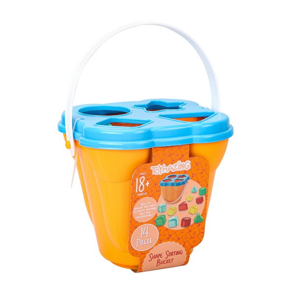 Family Dollar Toymazing 14 Piece Shape Sorting Bucket Same-Day Delivery ...
