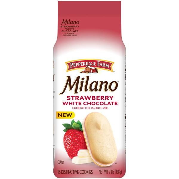 Pepperidge Farm Cookies, Distinctive, Strawberry White Chocolate Same ...