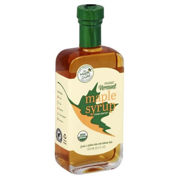 The Maple Guild Maple Syrup, Organic, Vermont, Steam-Crafted (8.5 fl oz ...
