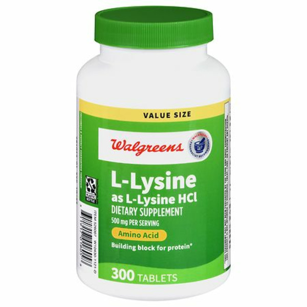 Walgreens Walgreens L-Lysine 500 mg Same-Day Delivery | Instacart