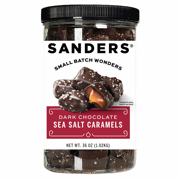 Costco Sanders Fine Chocolatiers Dark Chocolate Sea Salt Caramel 36oz ...