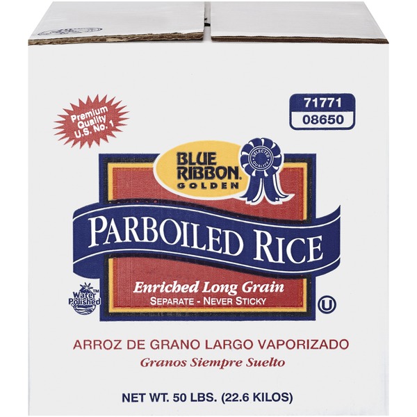 Blue Ribbon Golden Parboiled Enriched Long Grain Rice (50 lb) - Instacart