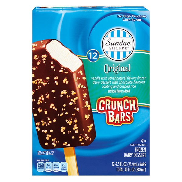 Sundae Shoppe Crunch Frozen Dairy Dessert Bars Same-Day Delivery or ...