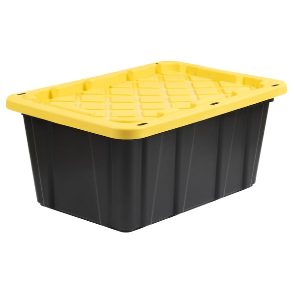 The Home Depot HDX 52L Stackable Strong Storage Tote Bin, Plastic ...
