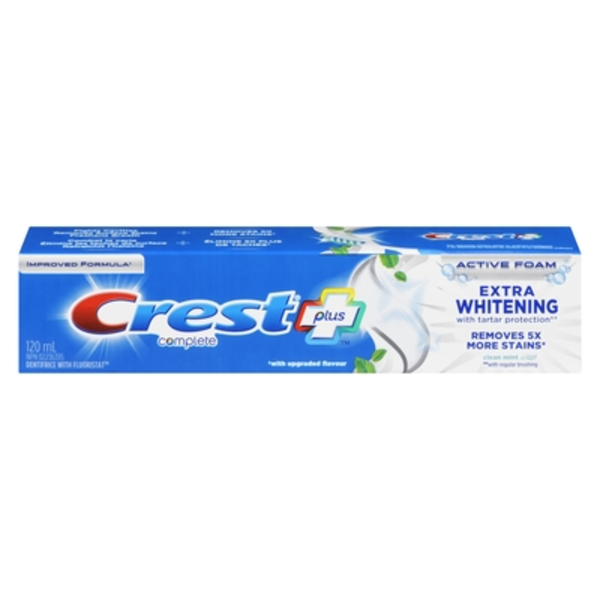 No Frills Crest Complete Plus Extra Toothpaste, Clean Mint Same-Day ...
