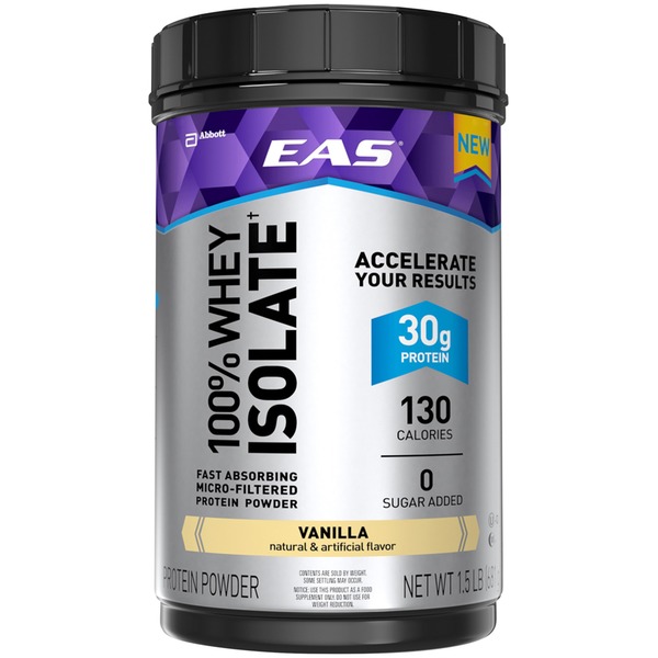 EAS Vanilla EAS 100% Whey Protein Isolate Protein Powder Vanilla Powder ...