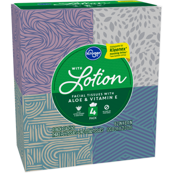 Kroger Kroger 3-ply Extra Strong & Soothing Facial Tissues Same-Day ...