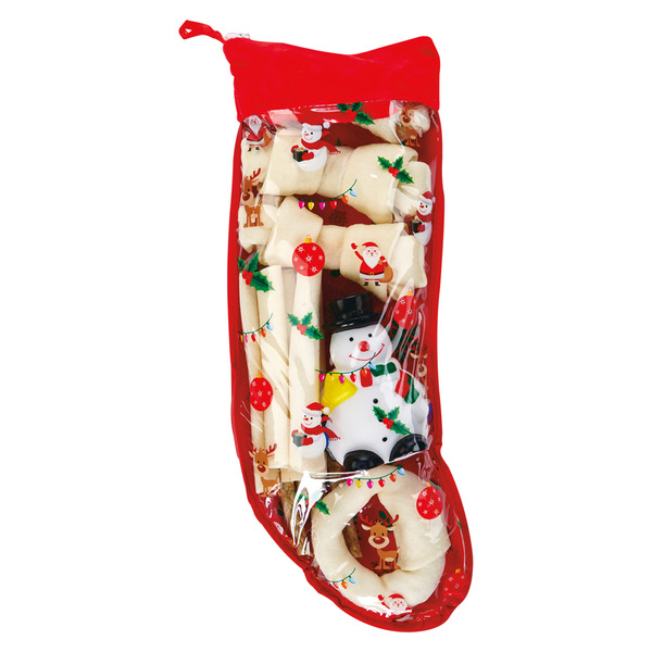 ALDI Heart to Tail Holiday Rawhide Stocking with Snowman Toy Same-Day ...