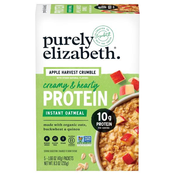 Purely Elizabeth Protein Apple Harvest Crumble Instant Oatmeal Same-Day ...