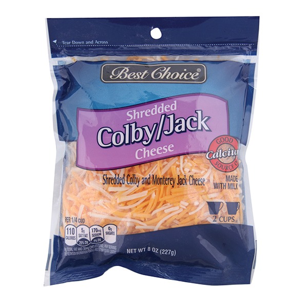 Best Choice Shredded Colby Jack Cheese (8 oz) - Instacart