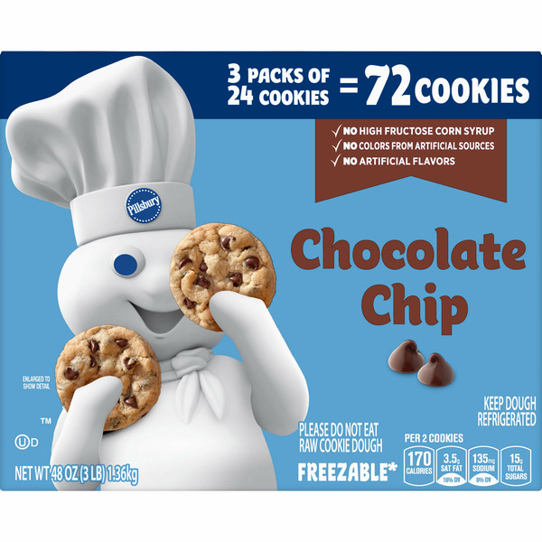 Pillsbury Eat or Bake Chocolate Chip Cookie Dough Same-Day Delivery ...