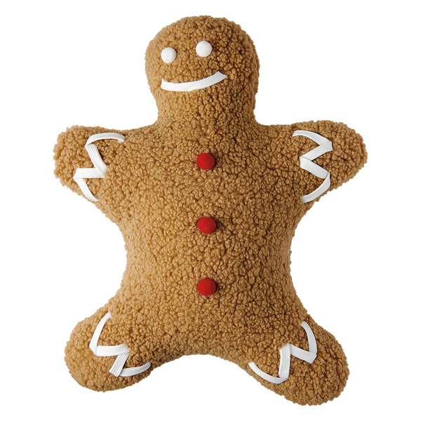 ALDI Merry Moments Gingerbread Man Holiday Sherpa Pillow Same-Day ...
