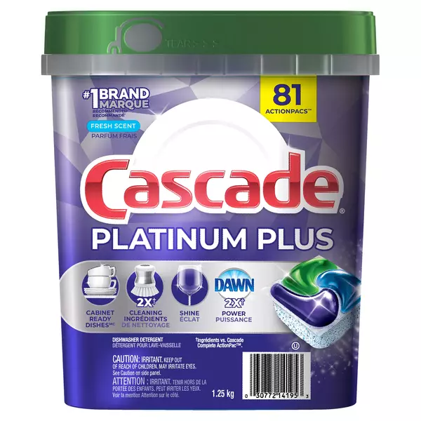Costco Cascade Platinum Plus ActionPacs Dishwasher Detergent Pods Same ...