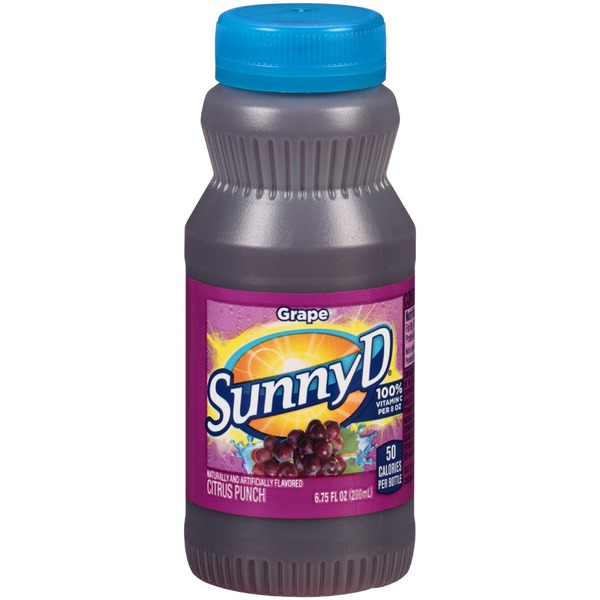 Sunny D Grape Citrus Punch Juice Drink (6.75 fl oz) - Instacart