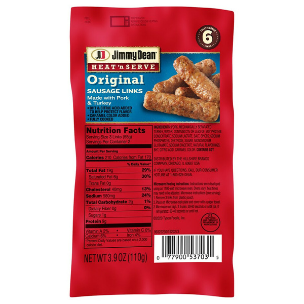 Dollar Tree Jimmy Dean Sausage Links, Original Same-Day Delivery ...