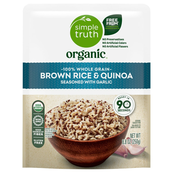 Kroger Simple Truth Brown Rice & Quinoa, 100% Whole Grain, Garlic ...