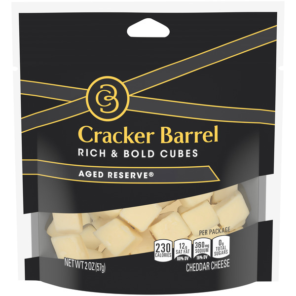Cracker Barrel Aged Reserve Cheddar Cheese Cubes bag Same-Day Delivery ...