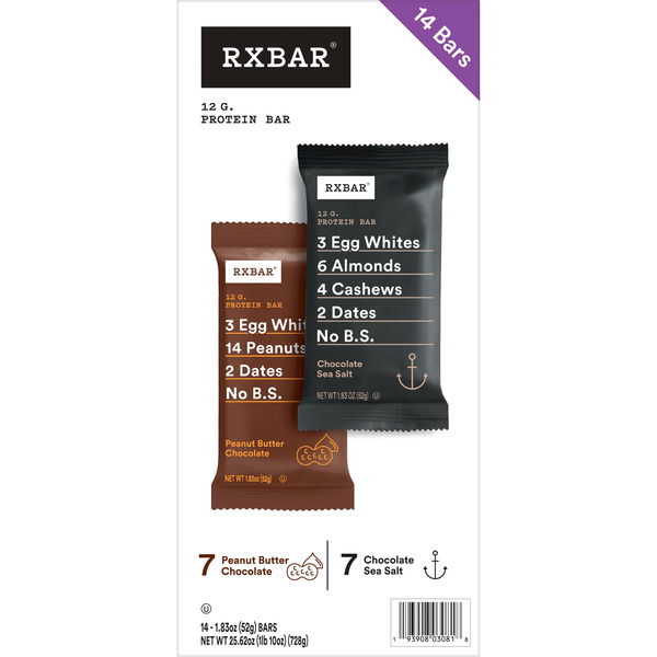 Costco RXBAR Protein Bars Variety Pack, Protein Snack, 25.62 oz, 14 ...