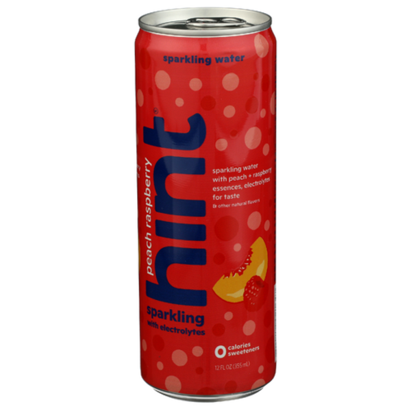hint Sparkling Water with Electrolytes, Peach Raspberry Same-Day ...