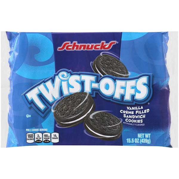 Schnucks Twist-Offs Vanilla Cream Filled Sandwich Cookies (15.5 oz ...